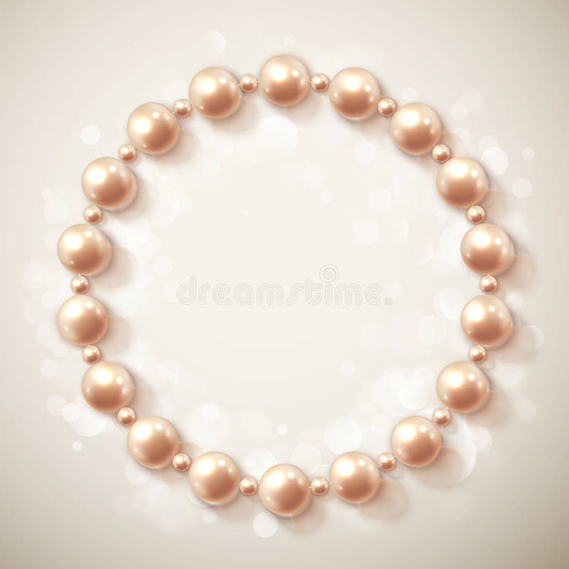 Circle of pearls stock vector. Illustration of jewelry - 35642124