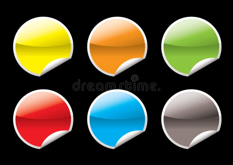 Circle peel corner stock illustration. Illustration of glossy - 12608221