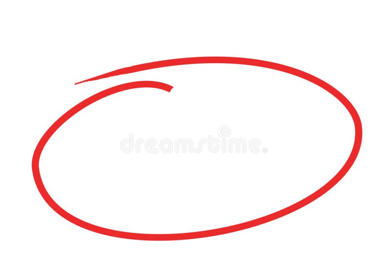Red Pen Circle Transparent Background