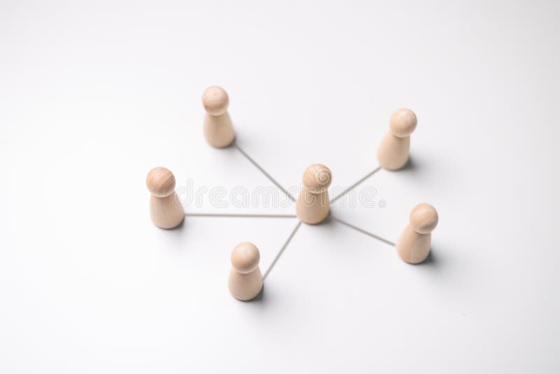 Circle of People Interconnected by Lines. Cooperation, Teamwork ...