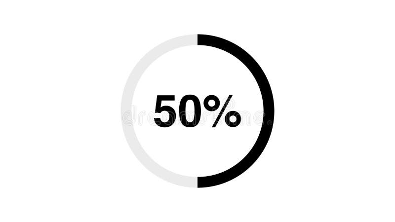 Circle Percent Counter Progress Indicator 2d Animation White Background ...