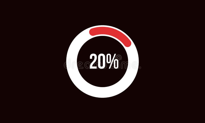 20 Percent Pie Chart. Percentage Vector Infographic Symbol Stock Vector ...