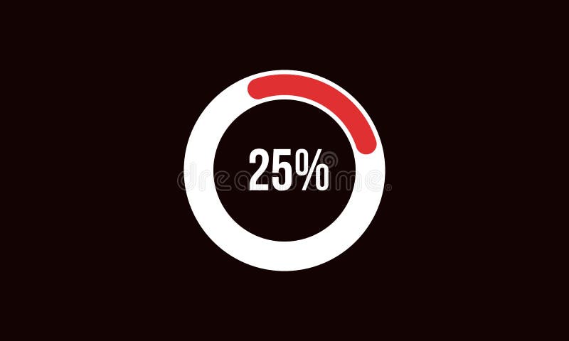 25 Percent Pie Chart. Percentage Vector Infographic Symbol Stock Vector ...