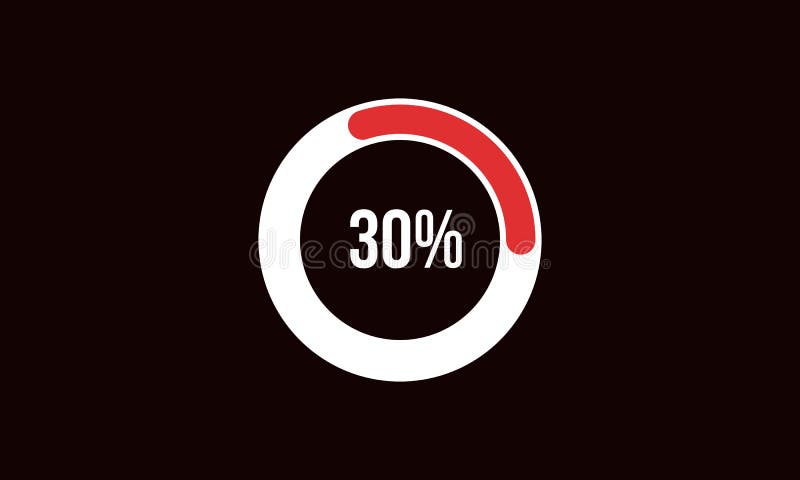 30 Percent Pie Chart. Percentage Vector Infographic Symbol Stock Vector ...