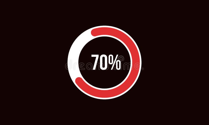 70 Percent Pie Chart. Percentage Vector Infographic Symbol Stock Vector ...