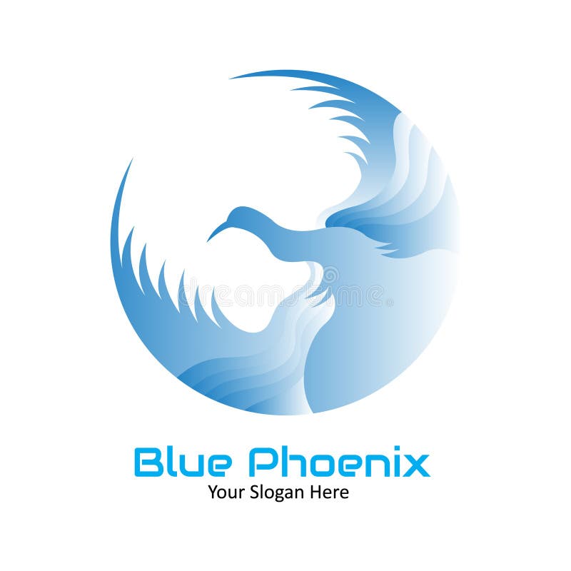 Phoenix Emblem in Circle stock vector. Illustration of concept - 59539503