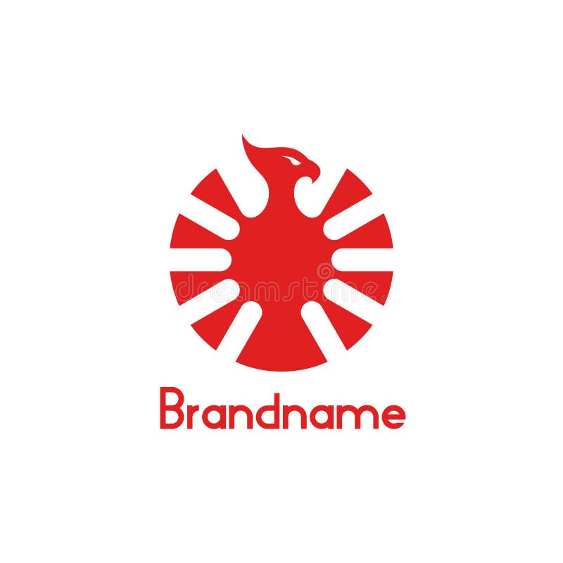 Circle phoenix bird logo stock vector. Illustration of flag - 153255010