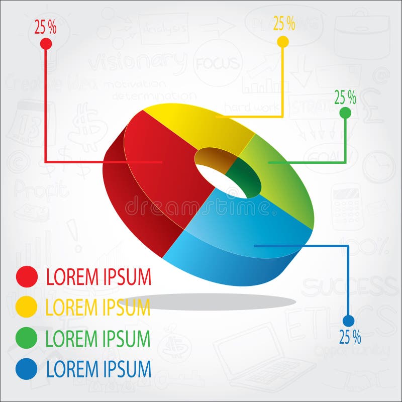 Circle Pie Chart Info Graphic Stock Vector - Illustration of ...