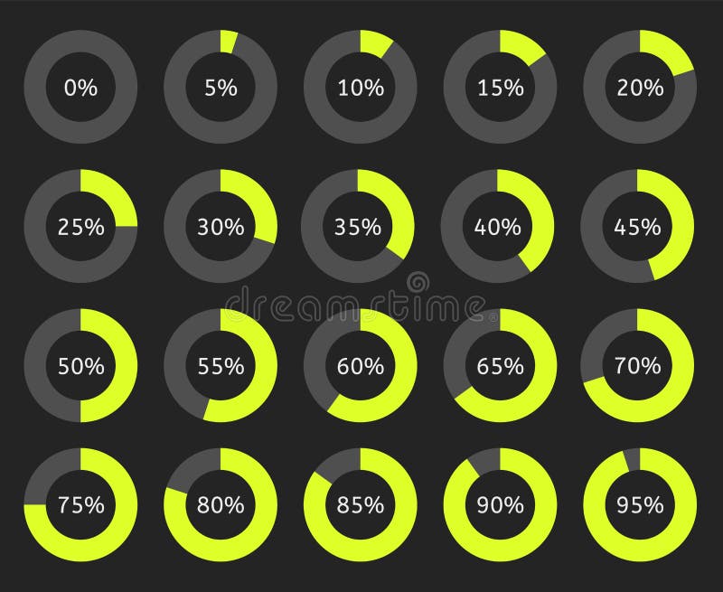 Circle Pie Chart. Infographic Percent Circular Diagram. Vector ...