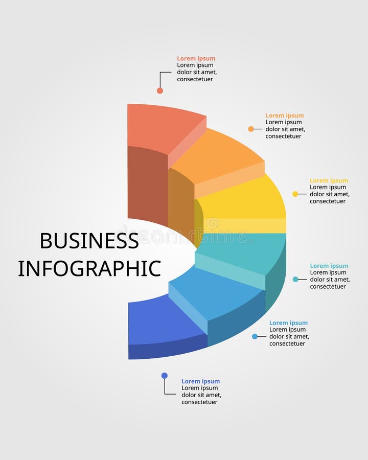 Circle Pie Chart Level Template for Infographic for Presentation for 6 ...
