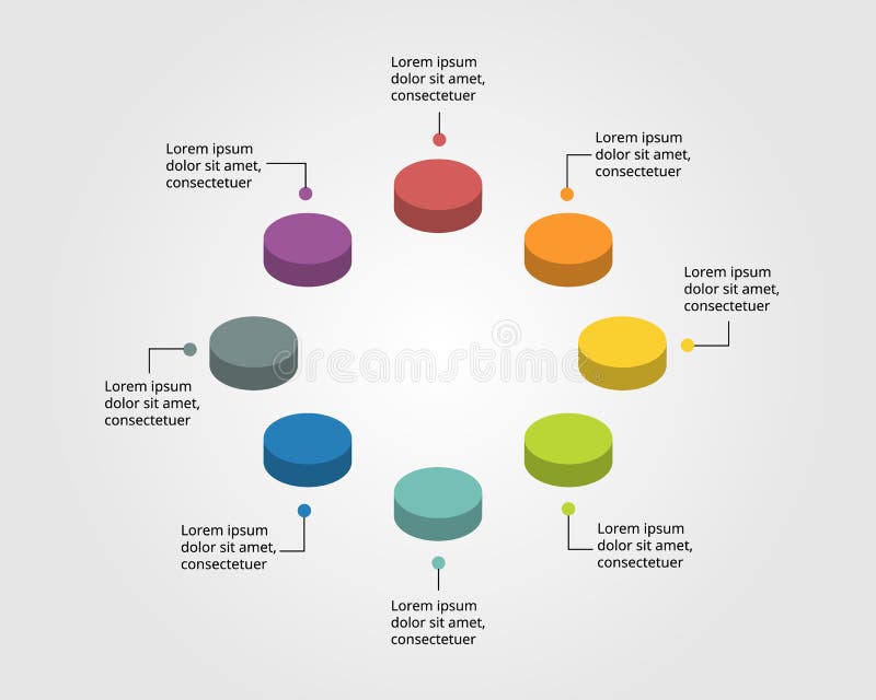 Circle Pie Chart Template for Infographic for Presentation for 8 ...