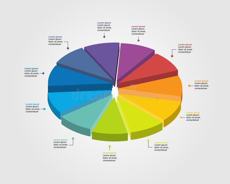 Circle Pie Chart Template for Infographic for Presentation for 11 ...