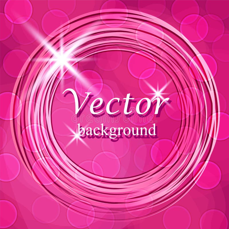 Circle on the Pink Abstract Background. Stock Vector - Illustration of ...