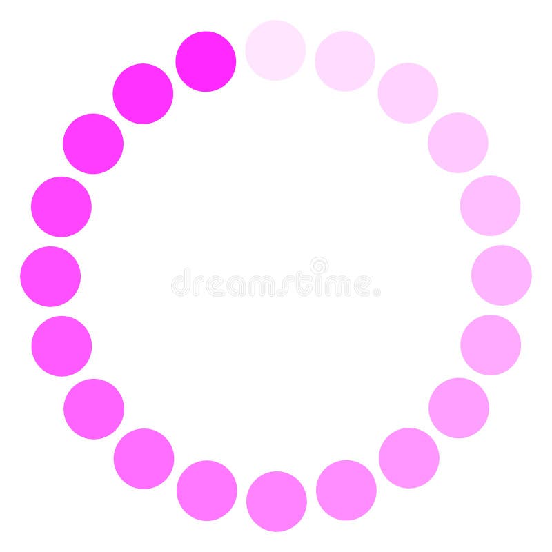Circle of Pink Dots stock vector. Illustration of circle - 238954732