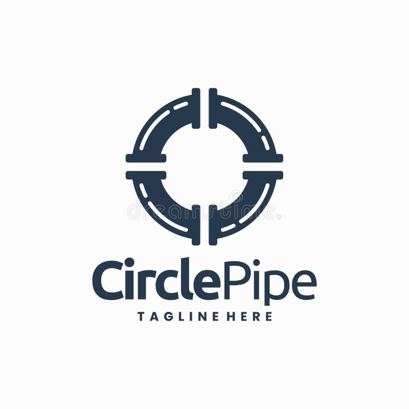Circle Pipe Vector Logo, Pipe Vector Logo Design Stock Vector ...
