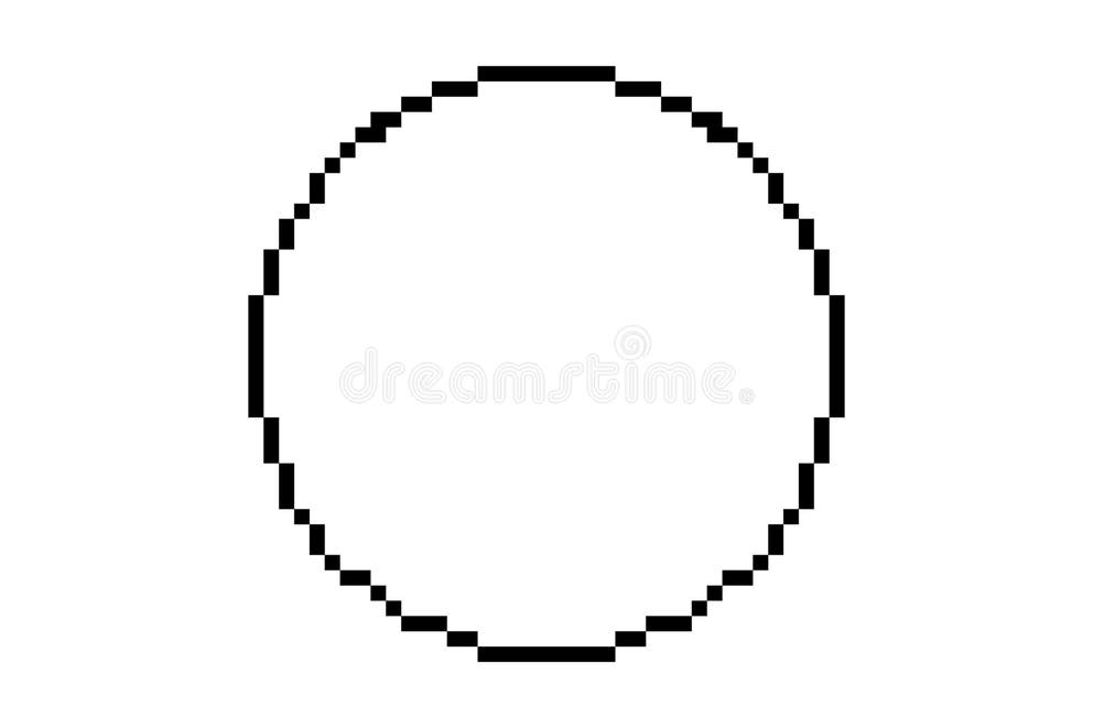 Circle Pixel Art Icon Simple Design. Stock Illustration - Illustration ...