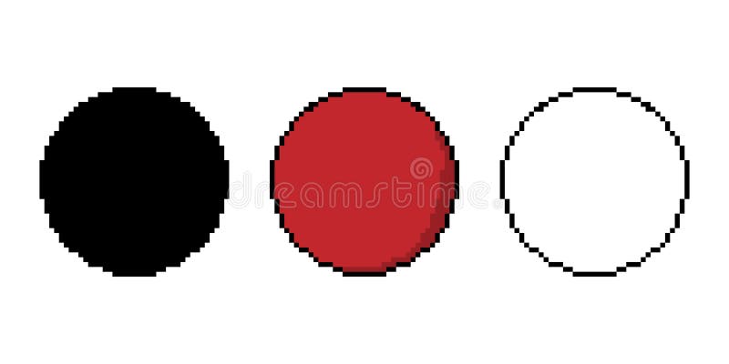Circle Pixel Art Icon Simple Design Stock Illustrations – 3,292 Circle ...