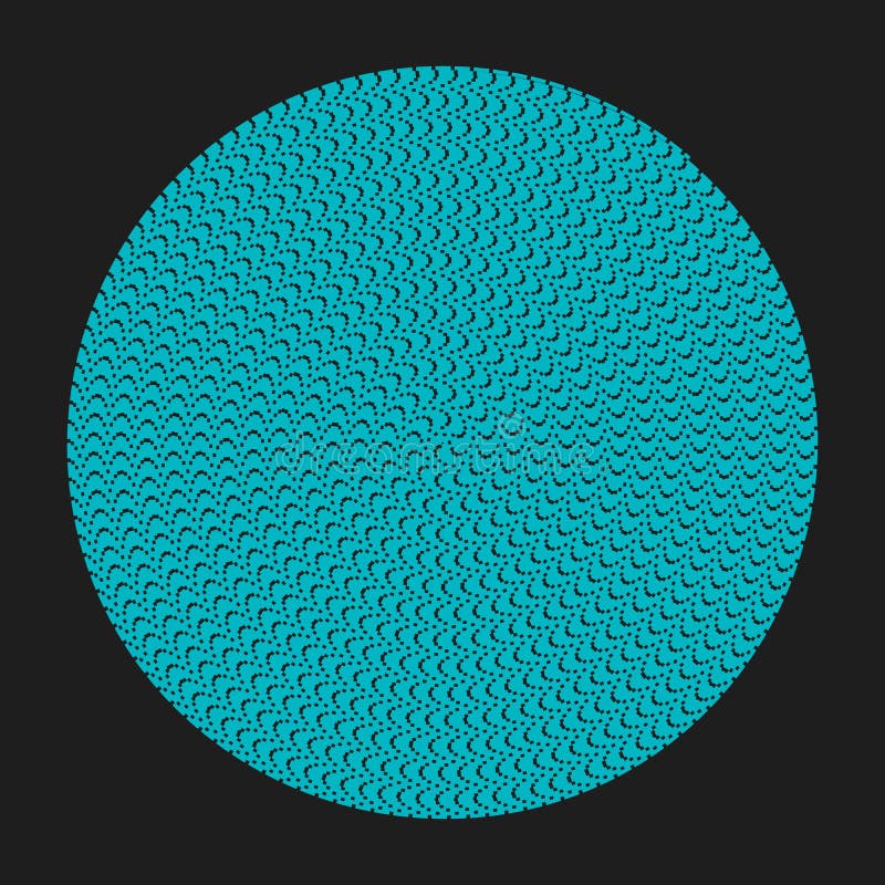 Circle of the Pixel Pattern. Spiral of Dots. Stock Vector ...