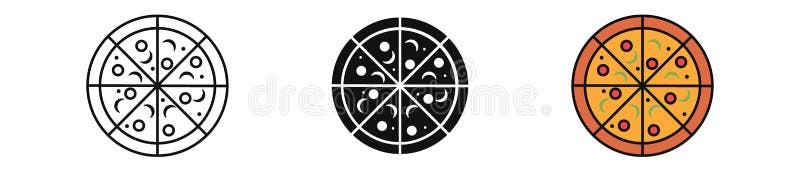 Circle Pizza Logo Design, Pizzeria Kit Design Concept Stock Vector ...