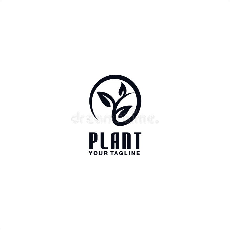 Circle Plant Logo Design Template Stock Vector - Illustration of garden ...
