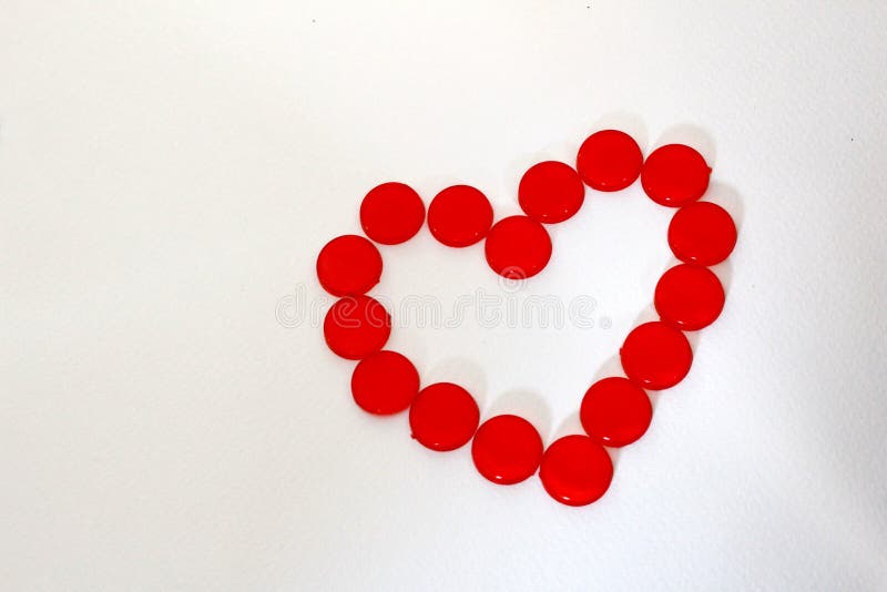 Circle Plastic Pieces in the Heart Shape Stock Photo - Image of concept ...