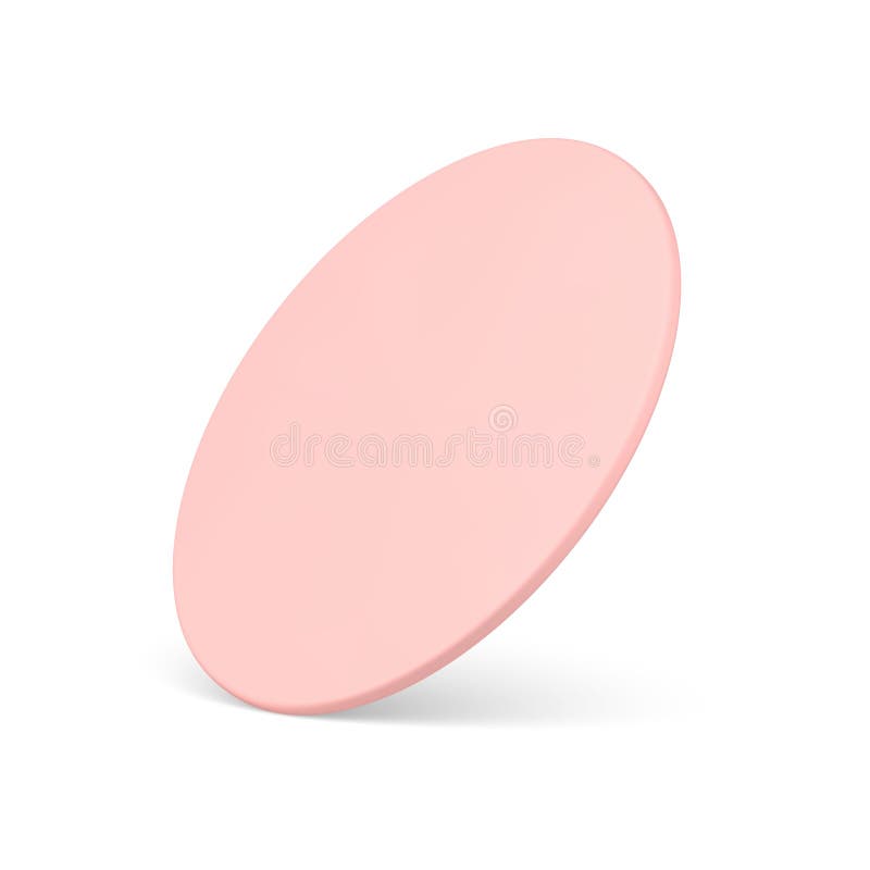 Circle Platform Slim Cylinder Pink Basic Foundation Design Realistic ...