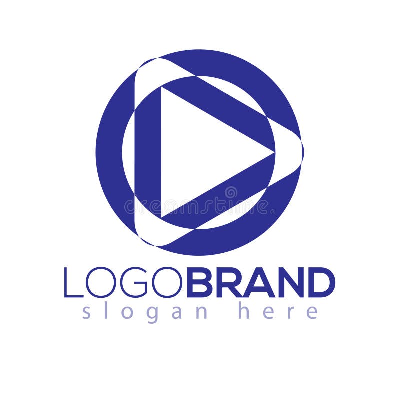 Circle Play Abstract Logo Vector Element. Music Logo Template Stock ...