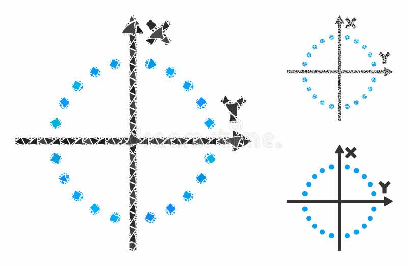 Circle Plot Composition Icon of Ragged Pieces Stock Illustration ...