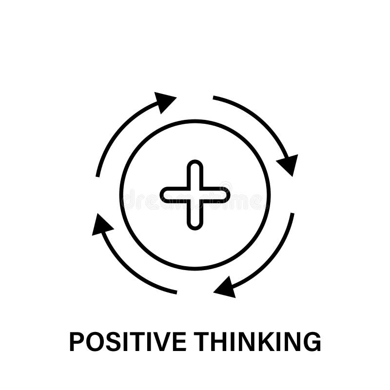 Circle, Plus, Arrows, Positive Thinking Icon. Element of Human Positive ...