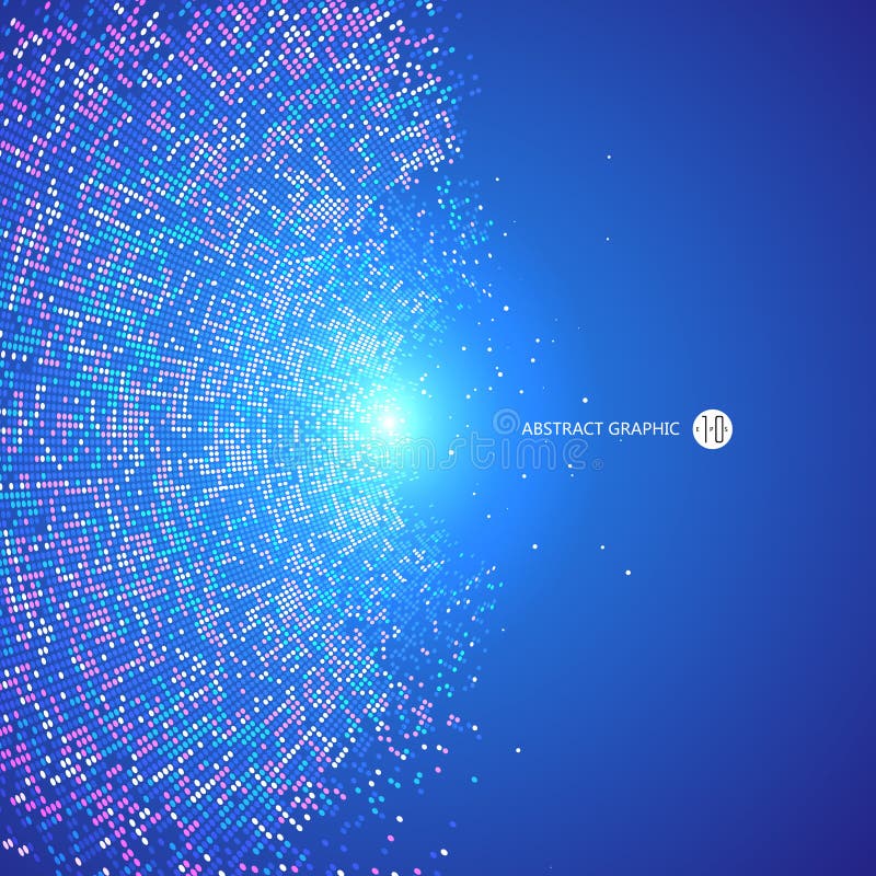 The Circle Point Graph and the Blue Background Map. Stock Illustration ...