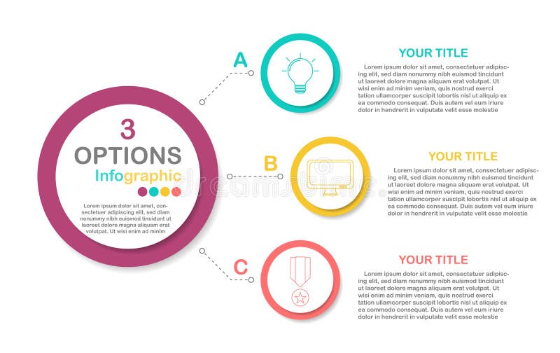Circle Process Infographic in Eps10 Vector with Line Icon Stock Vector ...