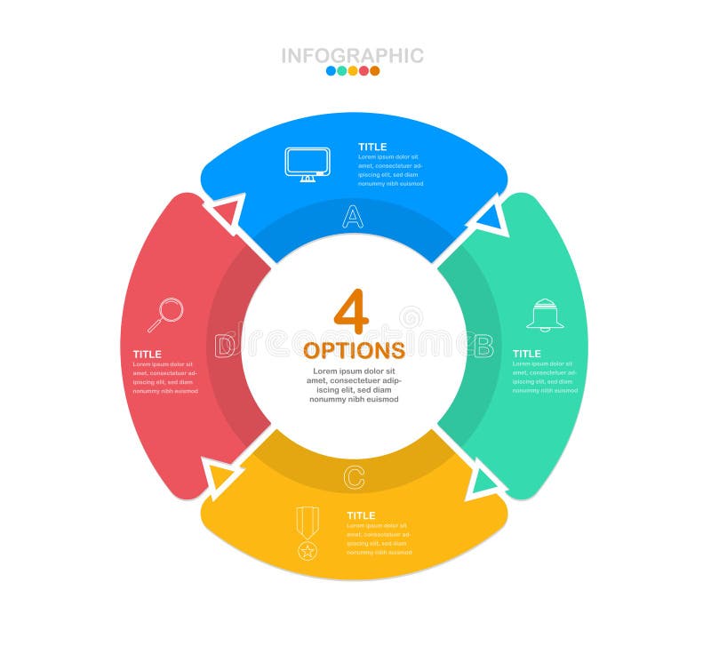 Circle Process Infographic Diagram in Eps10 Vector Stock Vector ...