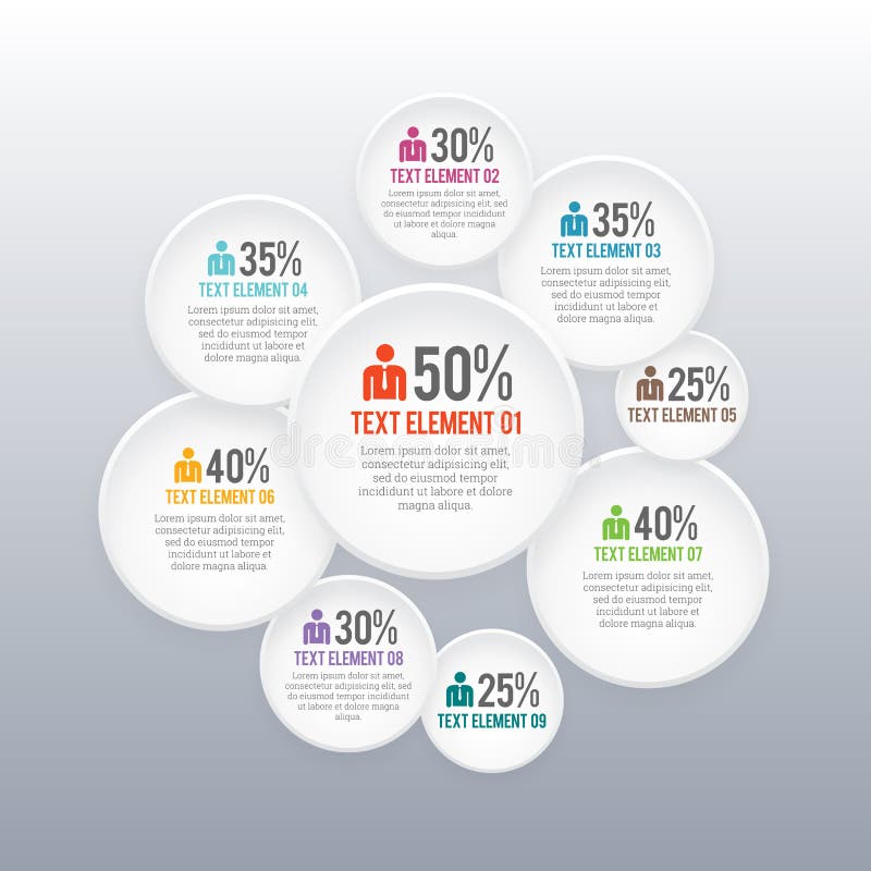 Circle Profile Rating Infographic Stock Vector - Illustration of ...