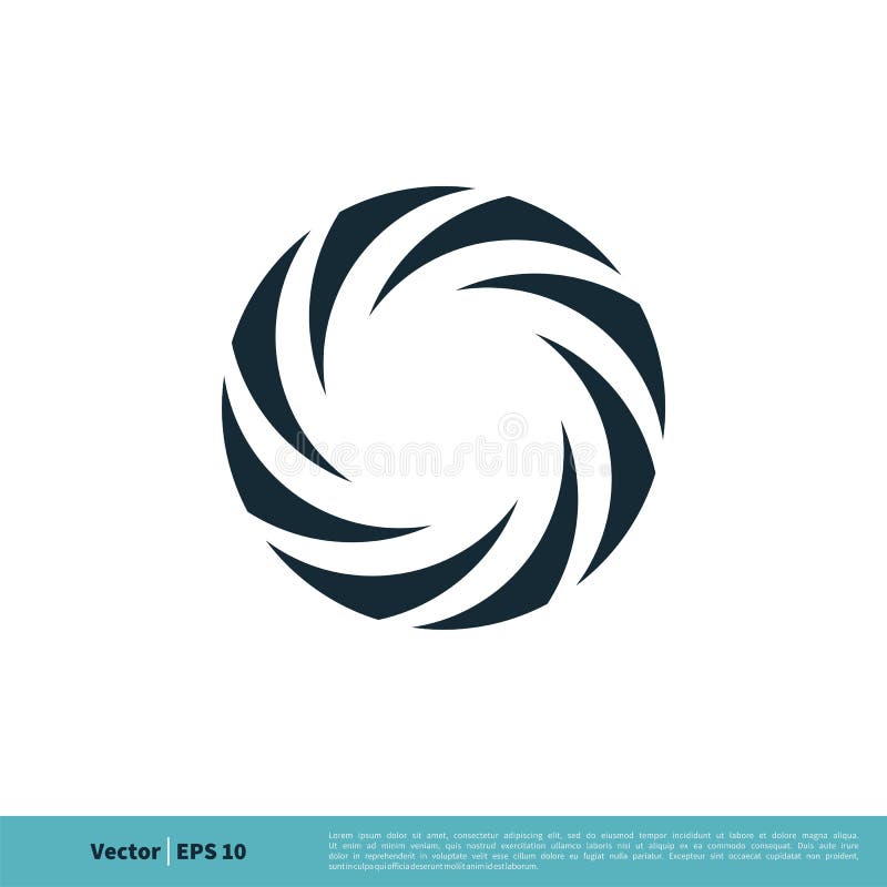 Circle Propeller Decoration Icon Vector Logo Template Illustration ...