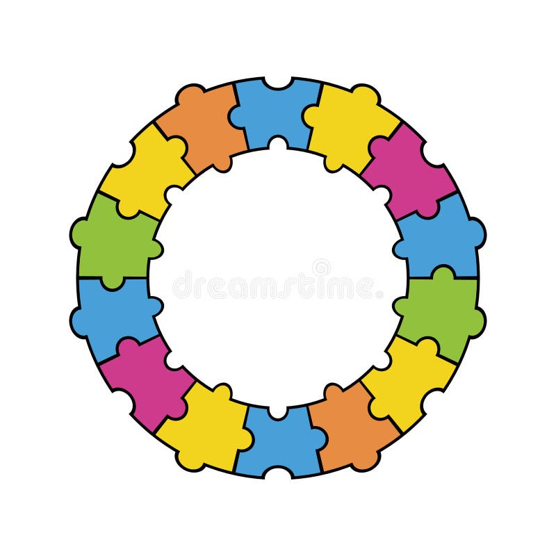 Autism Jigsaw Border Frame Stock Illustrations – 34 Autism Jigsaw ...