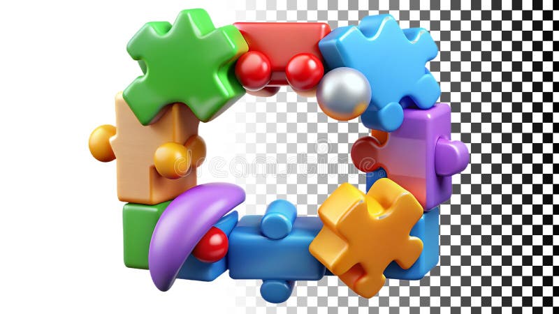 Puzzle Pieces Circle Icon, Teamwork Symbol for Collaboration and ...