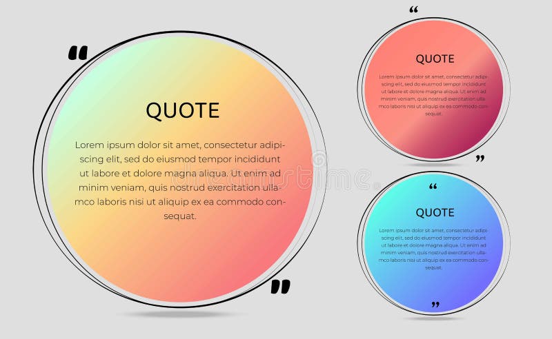 Quote Box Frames Set. Textbox Frame Design Template Stock Vector ...