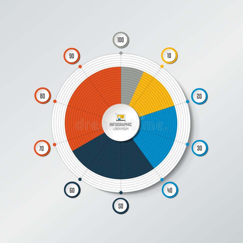 Circle Radar, Spider Net Chart, Graph. Stock Vector - Illustration of ...