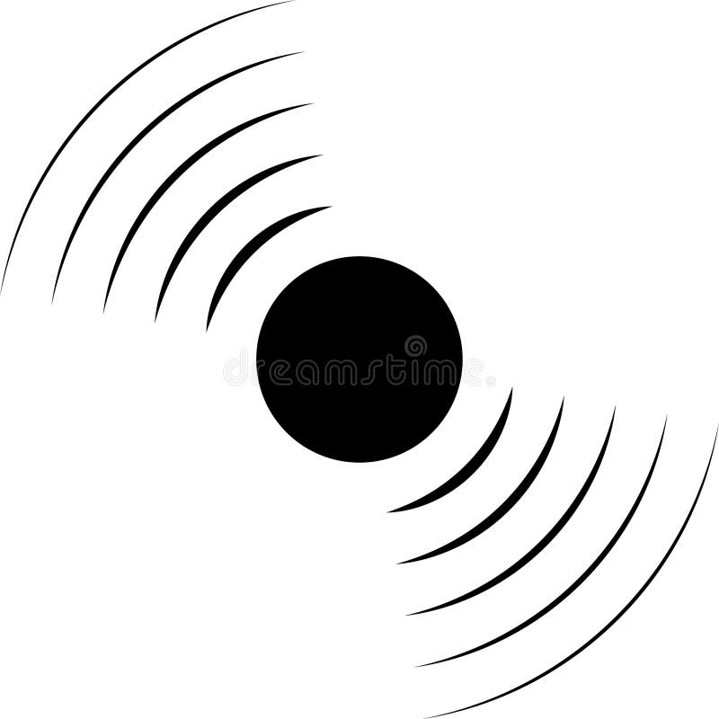 Circle Radar Wave. Sound Ripple Icon. Wave Sonar. Radar with Signal ...