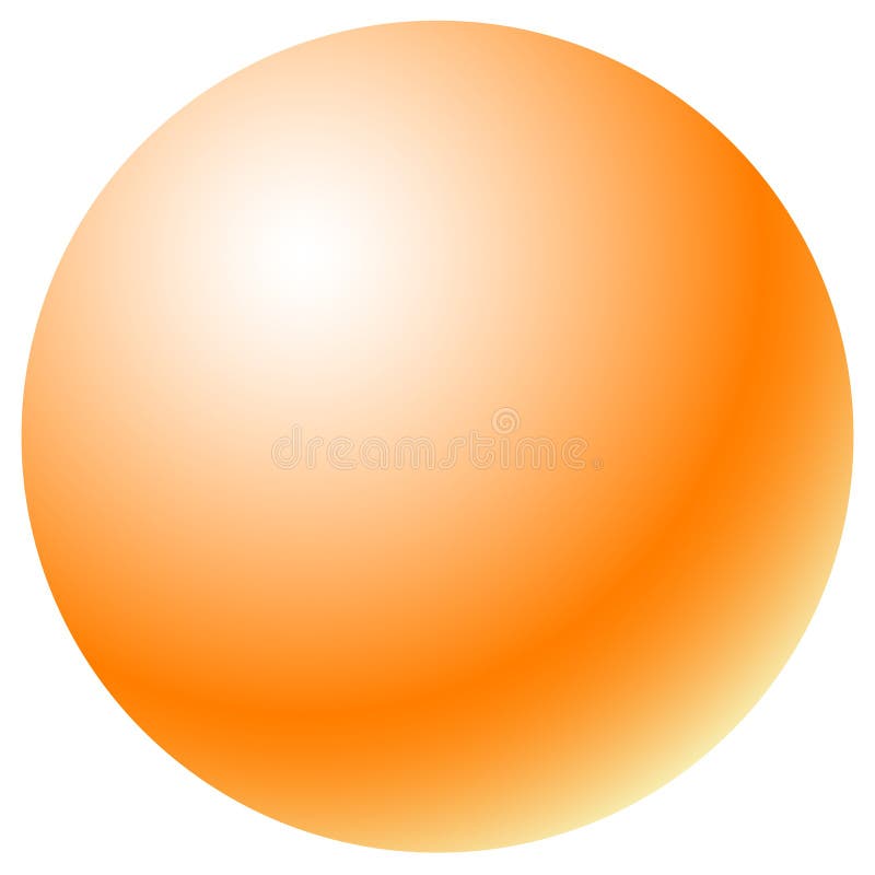 Circle with Radial Gradient Fill. Glossy One-color Sphere Stock Vector ...