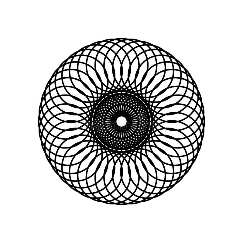 Circle radial motif icon stock vector. Illustration of lattice - 270691996
