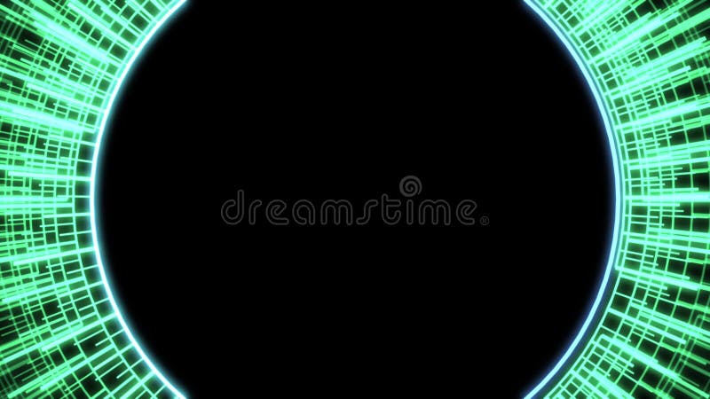 Circle Radial Patterns Green Ripples Ring Animation Loop Stock Footage ...