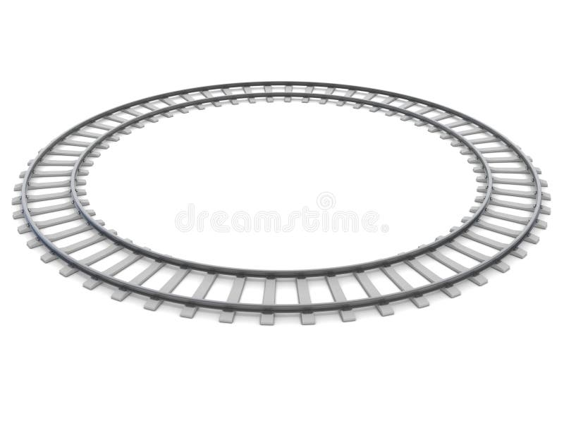 Circle Railway Track 3d Rendering Stock Illustration - Illustration of ...