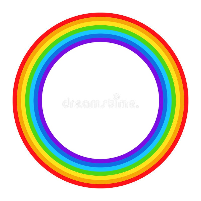 Circle Rainbow Icon. Full Round Shape of Color Spectrum Stock Vector ...