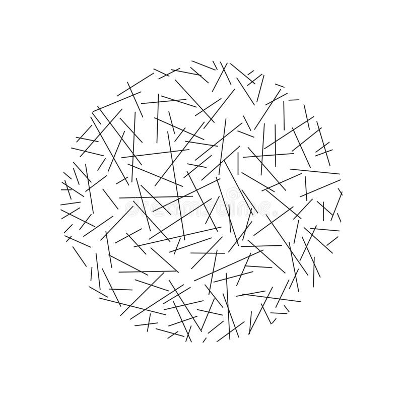 Circle of random lines stock vector. Illustration of abstract - 52660196