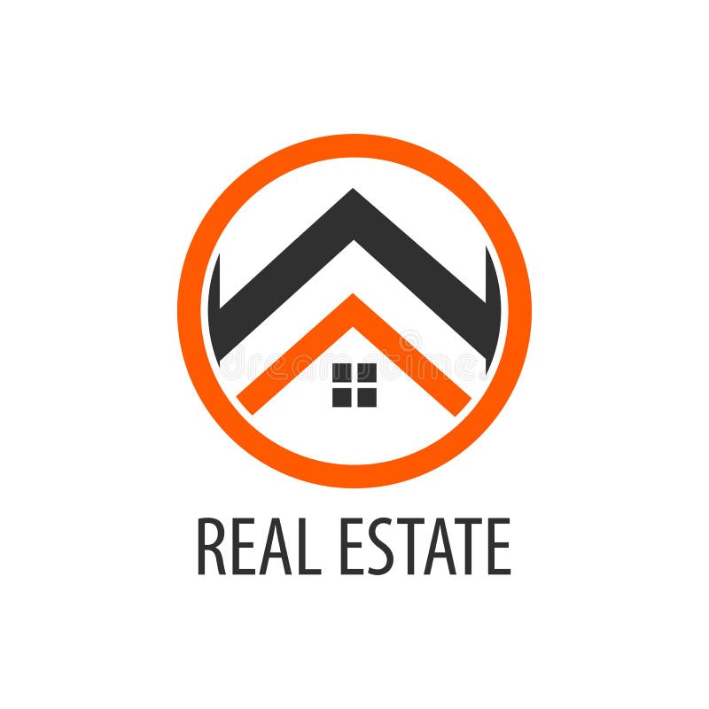 Circle Real Estate Logo Concept Design. Symbol Graphic Template Element ...