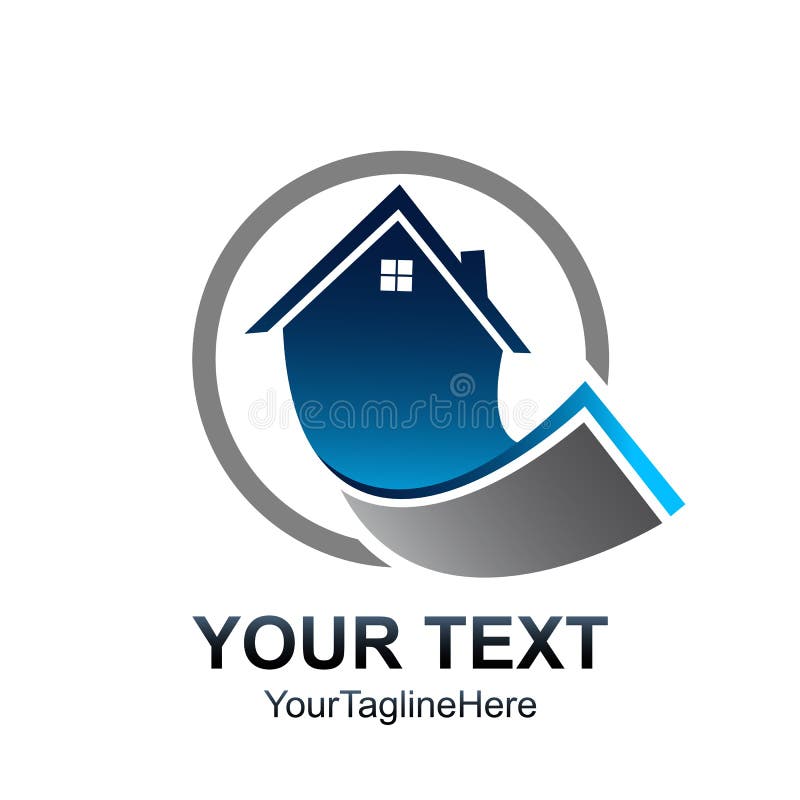 Circle Real Estate Logo Template. House Logo Design Vector Stock Vector ...