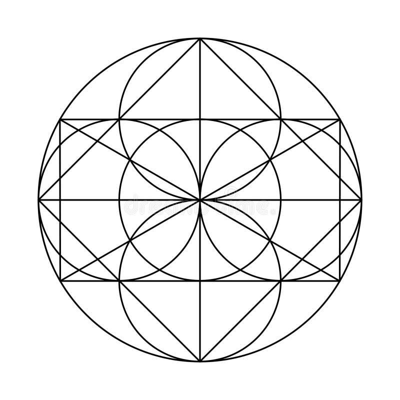 Circle Rectangle Graph Scared Geometry Vector Design Elements Stock