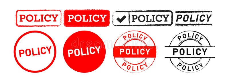 Circle and Rectangle Stamp Policy Sign for Information Regulation ...