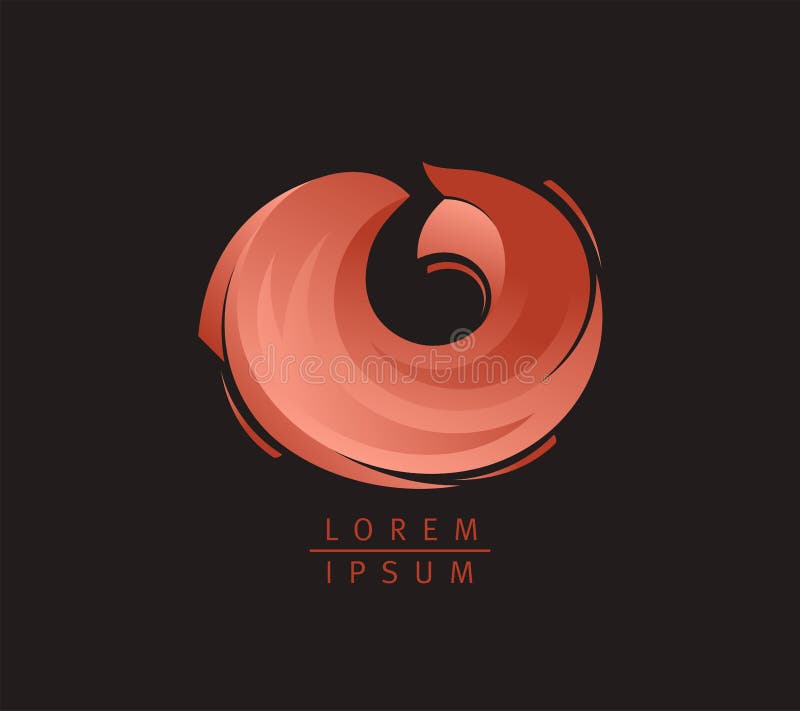 Circle red fish logo stock vector. Illustration of creative - 253087726